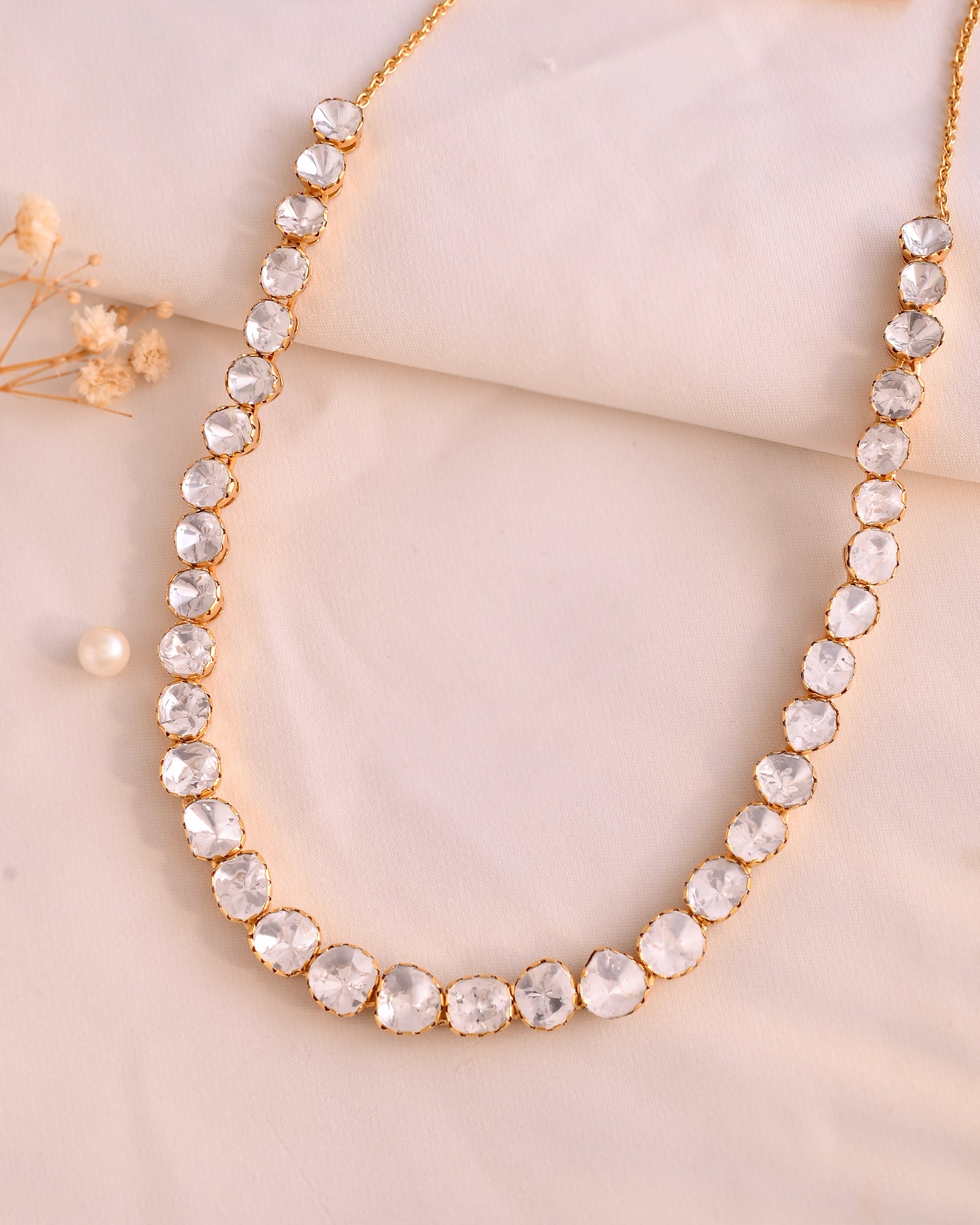 Zeenat-E-Polki Diamond Necklace (T wt. 8.05 ct)