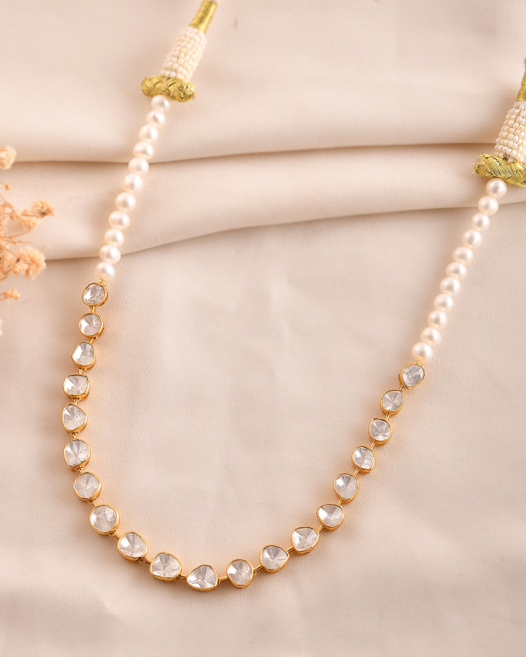 Ratna Moti Diamond Polki Neckpiece (T wt. 25.94 ct)